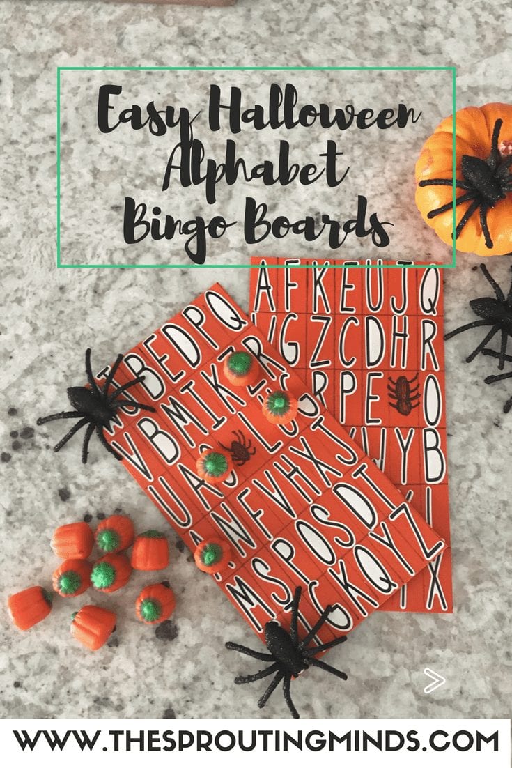Easy Halloween Alphabet Bingo Boards - The Southerly Magnolia