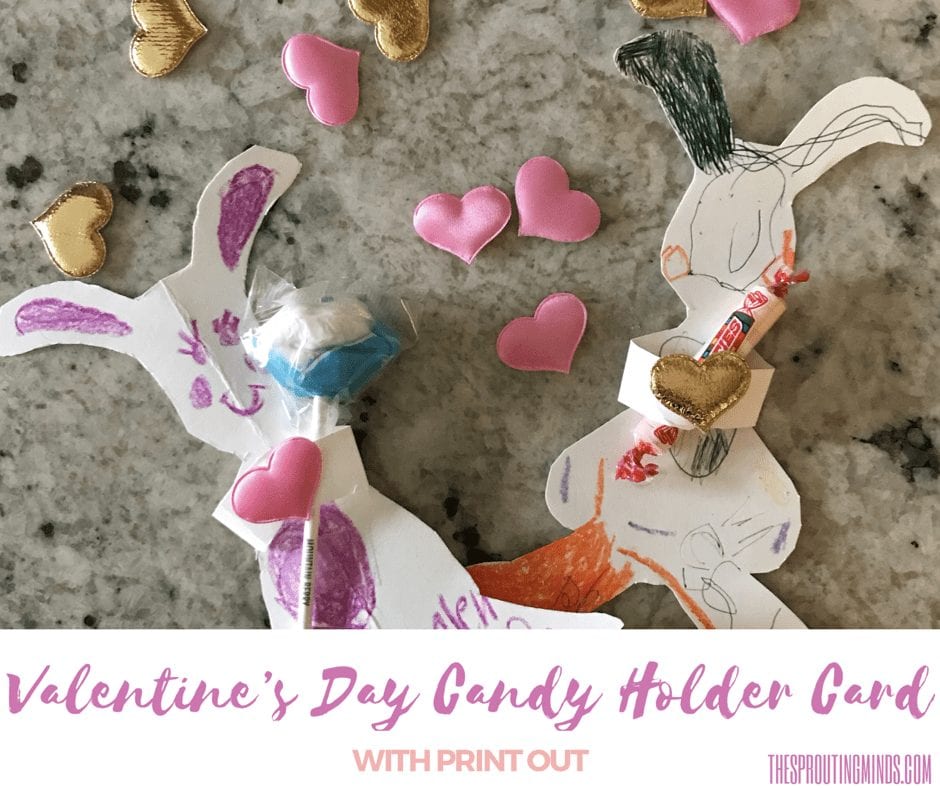 Valentine's Day Candy Holder Card with Print Out - The Southerly Magnolia