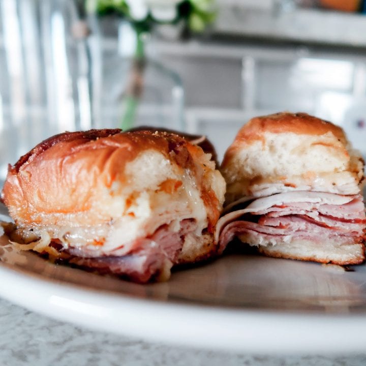 Easy Ham, Turkey & Cheese Hawaiian Roll Sliders - The Southerly Magnolia