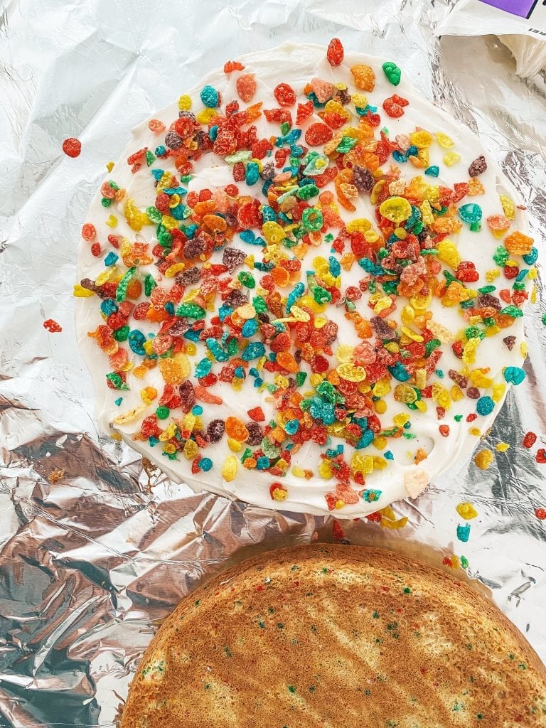 Easy Fruity Pebbles Birthday Cake - The Southerly Magnolia
