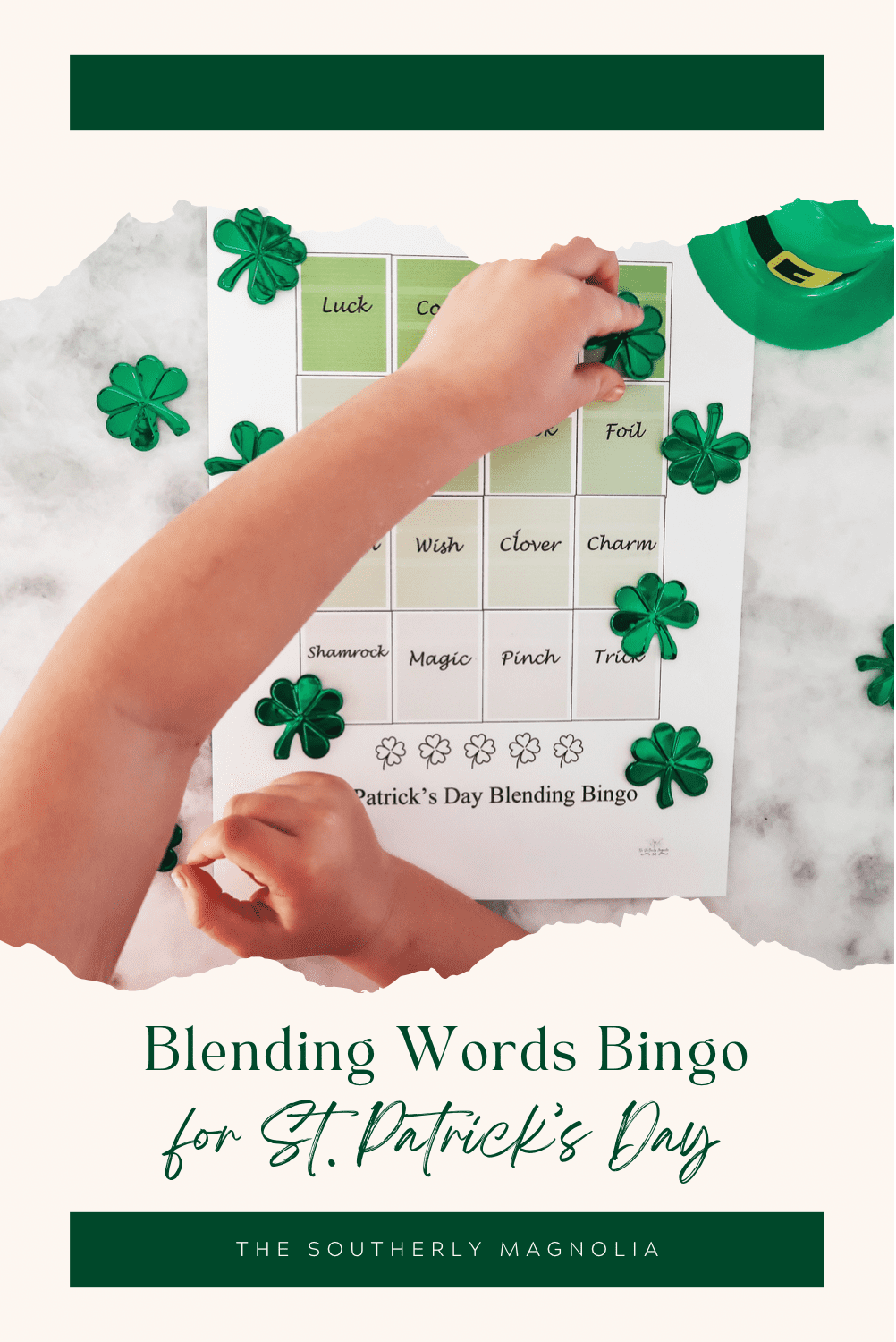 Blending Words Bingo for St. Patrick's Day - The Southerly Magnolia