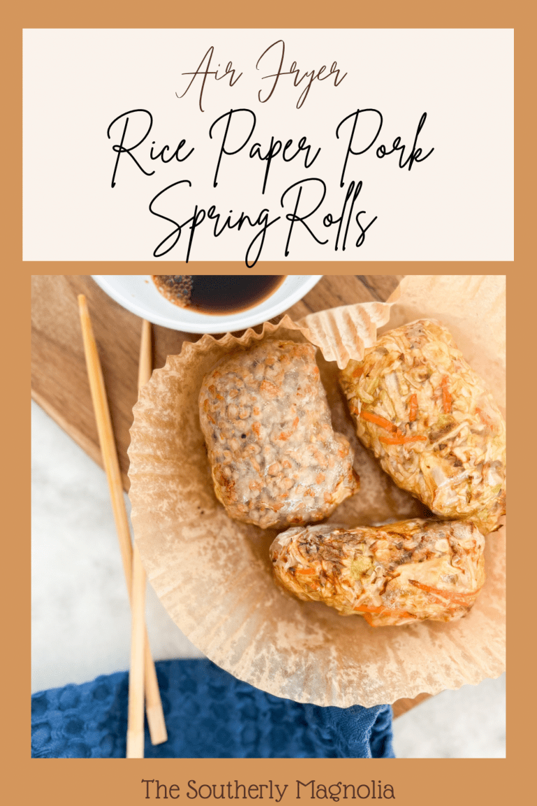 Air Fryer Rice Paper Pork Spring Rolls - The Southerly Magnolia