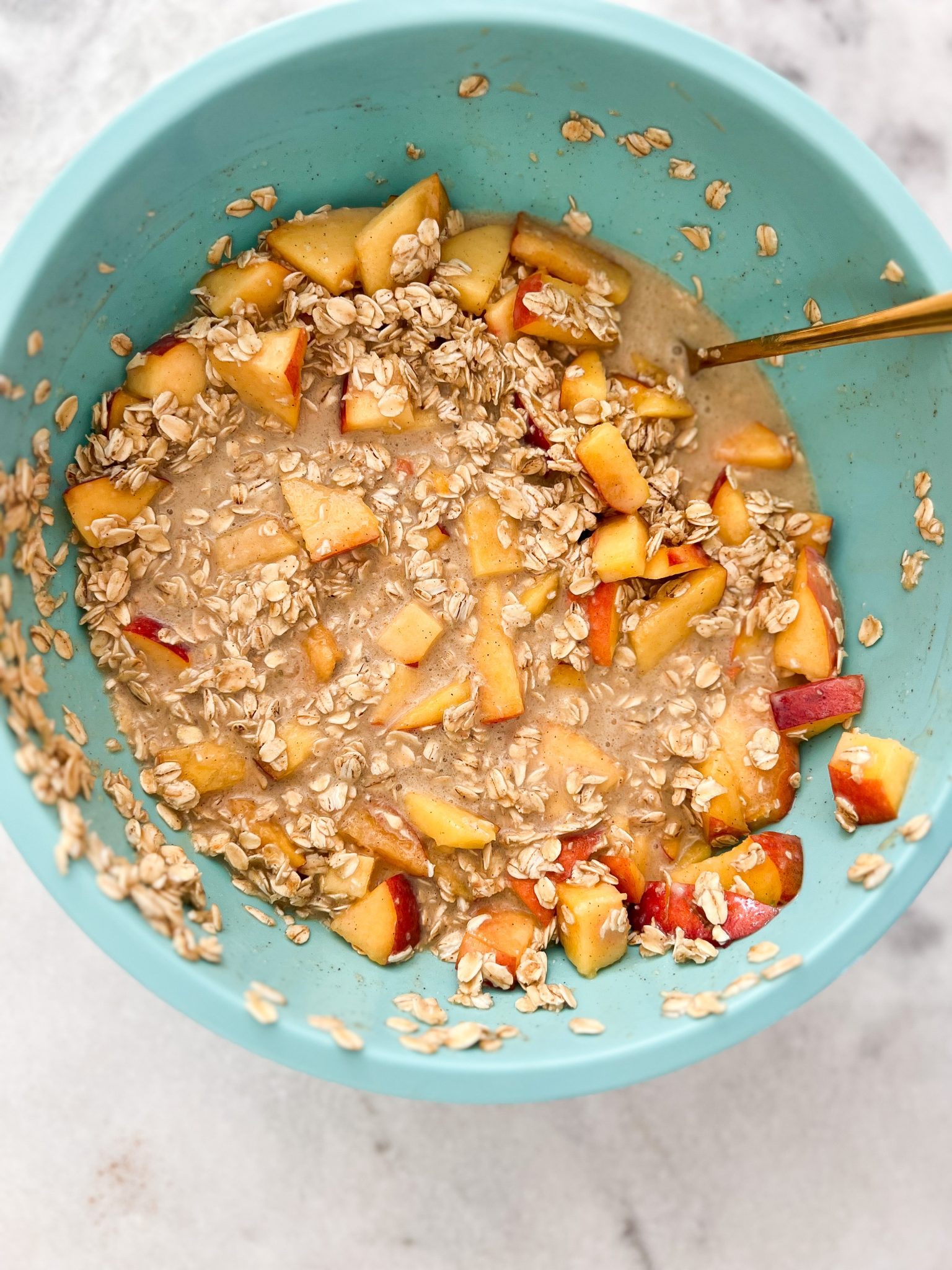 Simple Baked Peach Oatmeal - The Southerly Magnolia