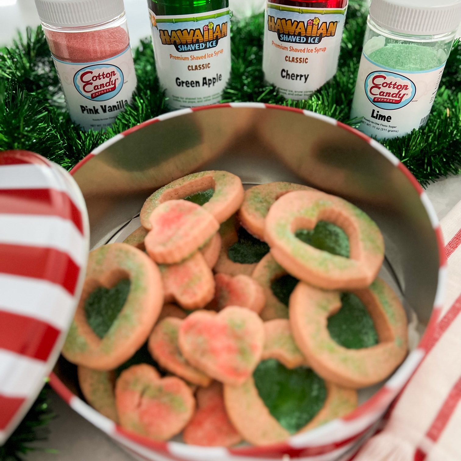 Grinch Stained Glass Shortbread Cookies - The Southerly Magnolia